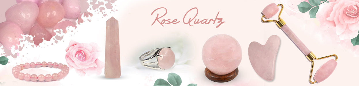Buy Rose Quartz Crystal Stones & Jewelry Online – Pink Quartz Crystal ...