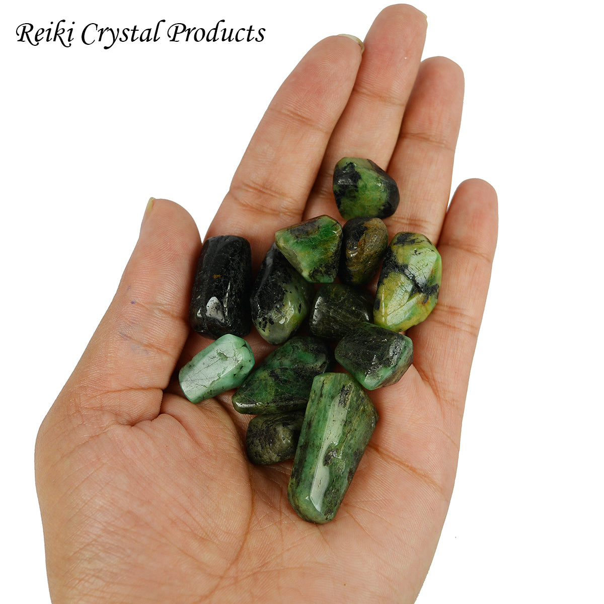 Emerald Tumble Stone – Reiki Crystal Products LLP