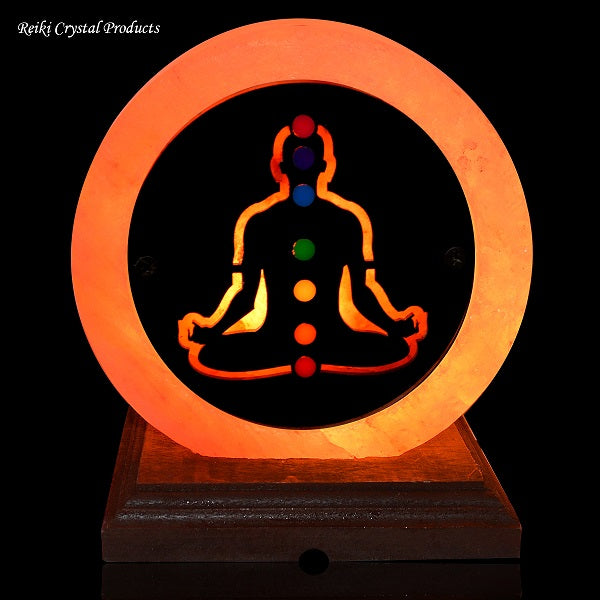 Natural Himalayan Rock Salt Lamp 7 Chakra Salt Lamp – Reiki Crystal ...
