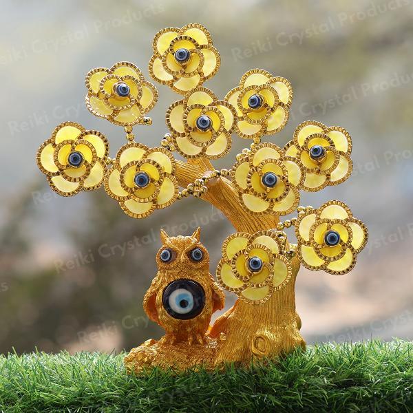 Owl Evil Eye Tree for Home Décor | Good Luck & Protection Feng Shui Sh ...