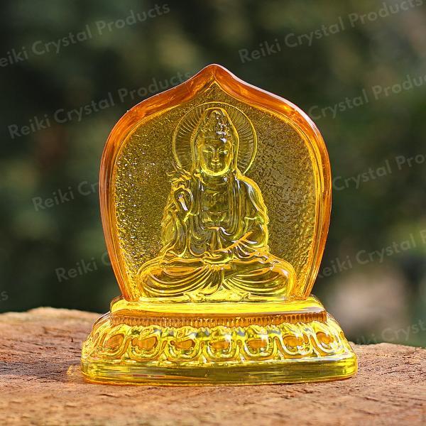 Feng Shui Glass Lady Buddha Yin/Kuan Yin/Tara Devi Goddess Statue Show